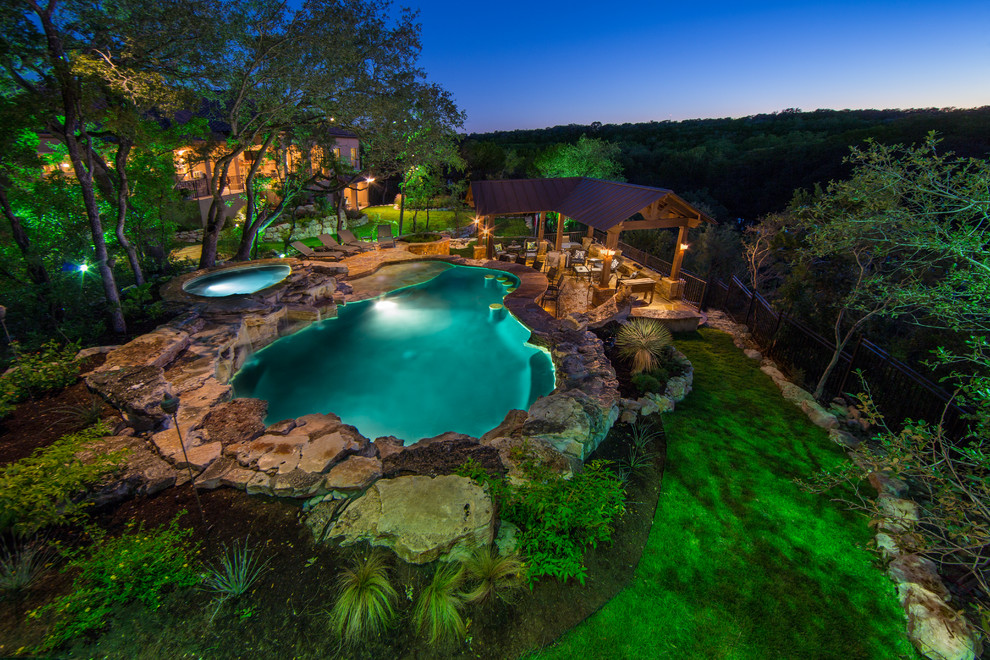 El Rio Del Bosque - Rustic - Pool - Austin - by Artesian Custom Pools ...