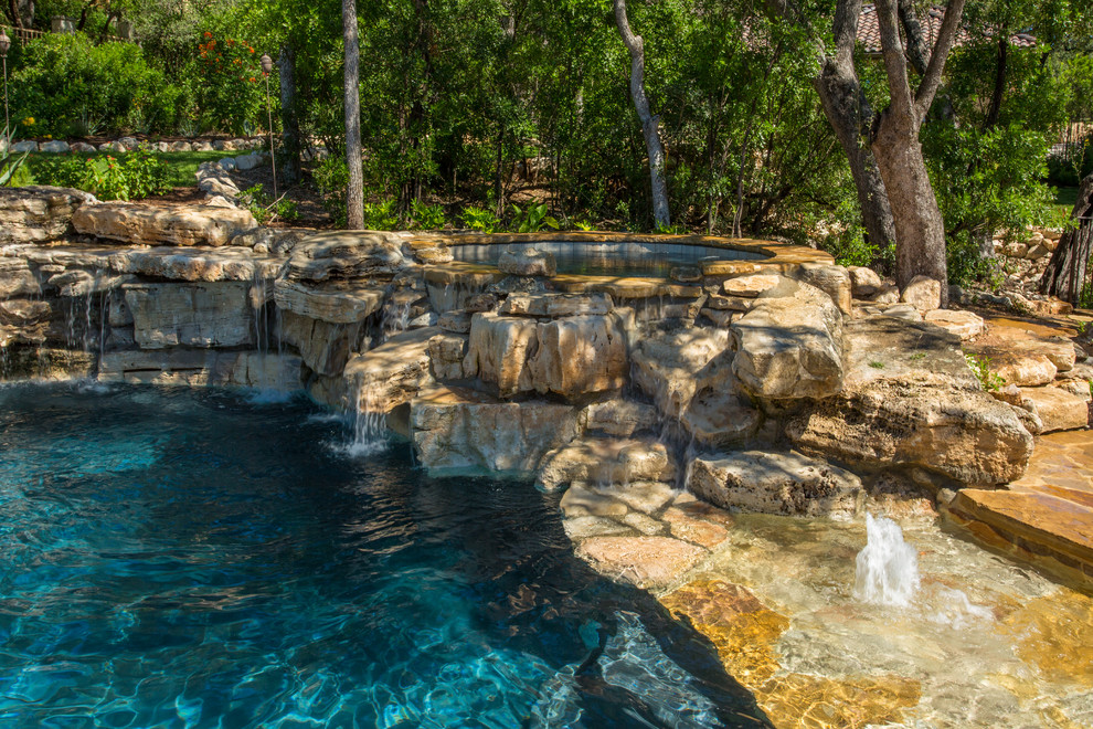 El Rio Del Bosque - Rustic - Pool - Austin - by Artesian Custom Pools ...