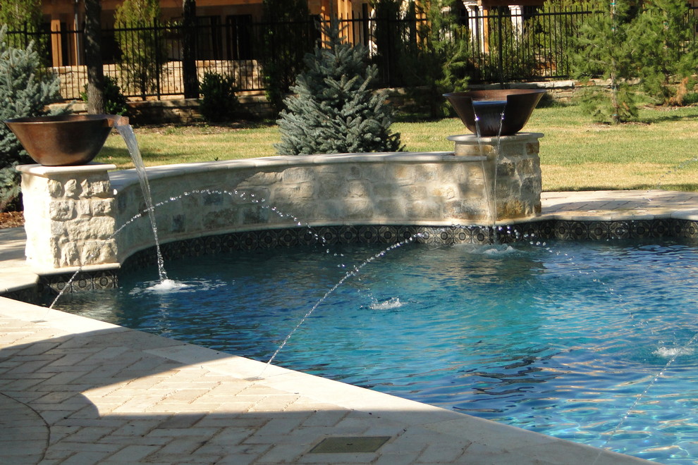 Elegant Roman Shaped Pool - Traditional - Pool - Dallas - by Watercrest ...