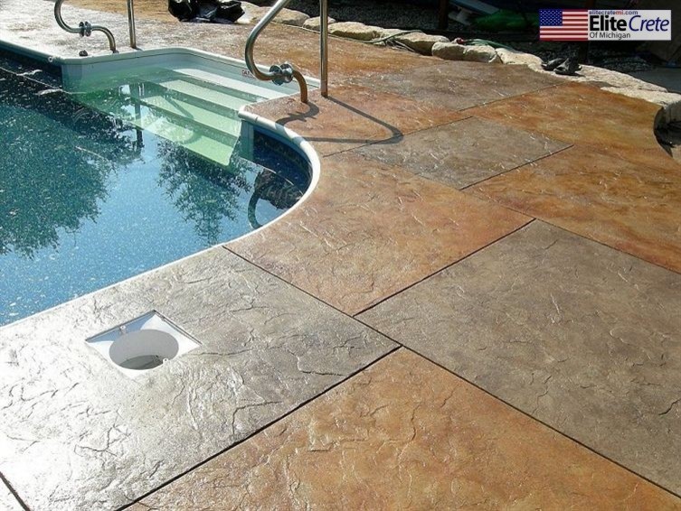Elite Crete Systems Stamped Overlays - Traditional - Pool - Detroit ...