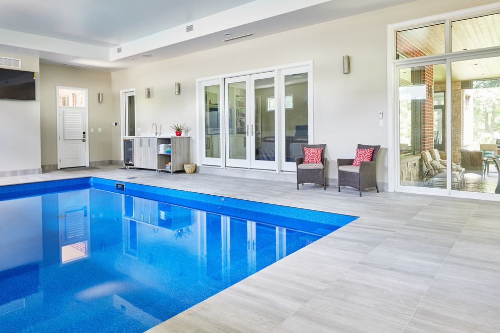 Entertainment Room Adjacent to Pool - Contemporary - Pool - by Crown ...