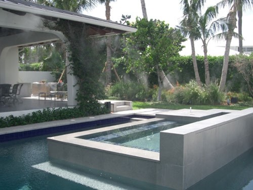 examples of outdoor misting projects - Mediterranean - Pool - Miami ...
