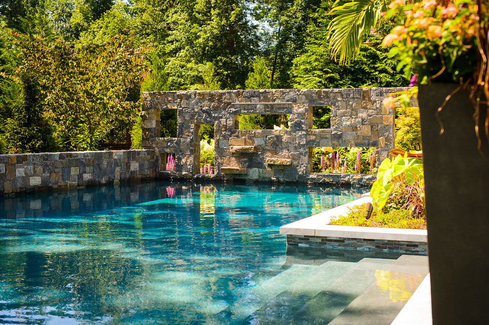 Exotic and Modern Backyard Space - Rustic - Pool - New York - by ...