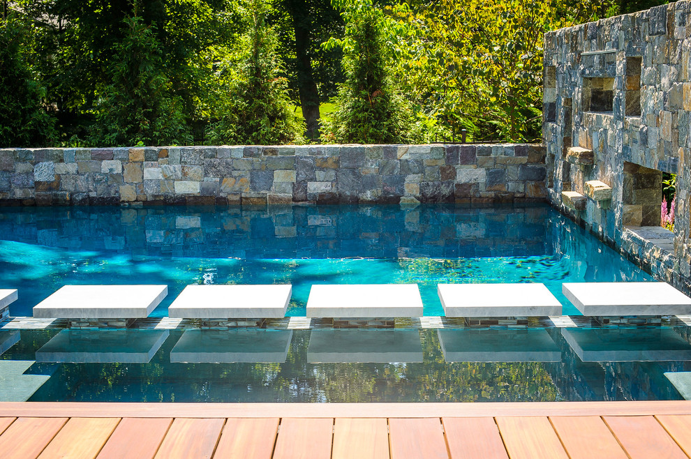 Exotic and Modern Backyard Space - Rustic - Pool - New York - by ...