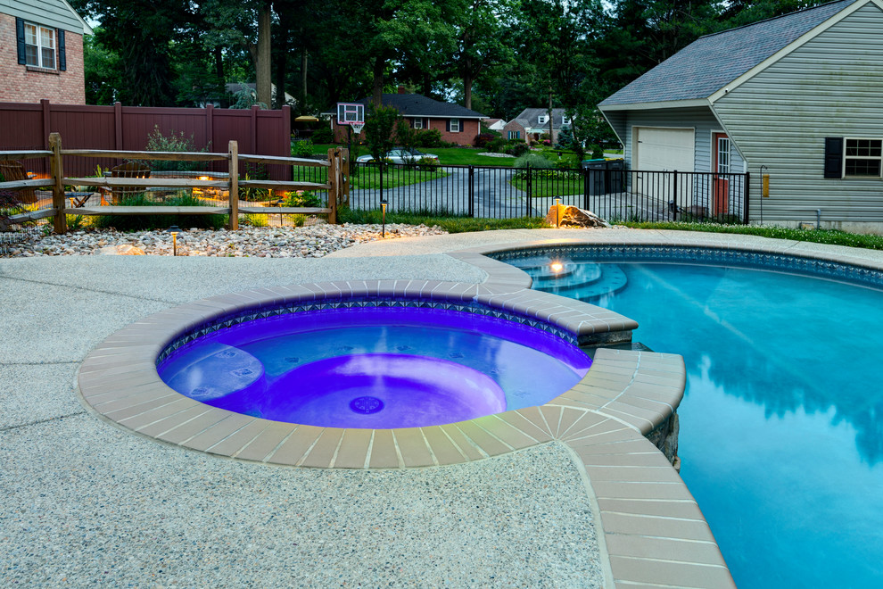 Exposed Aggregate Concrete Pool Patio - Pool - Wilmington - by ...