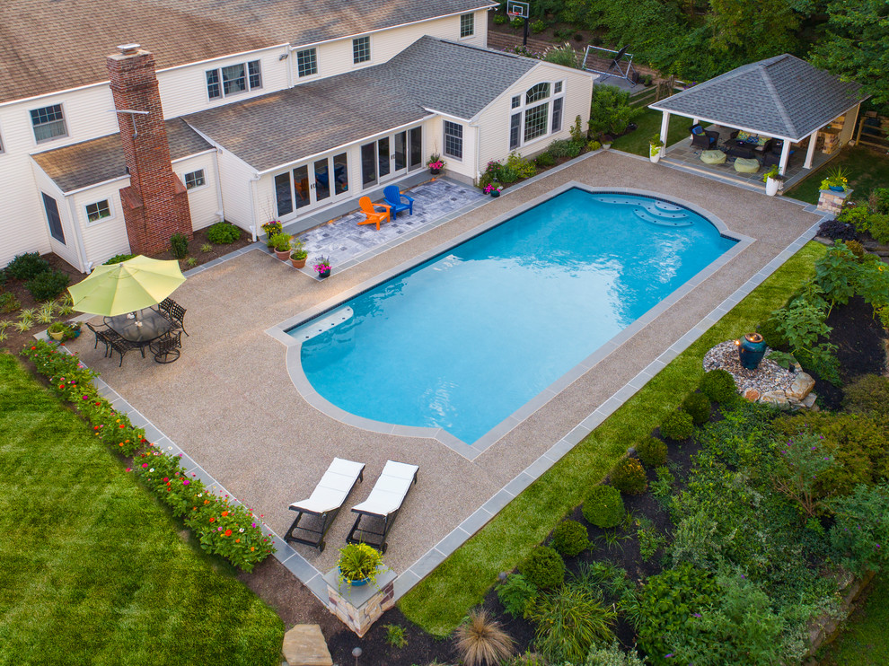 Exposed Aggregate Pool Patio - Pool - Wilmington - by DiSabatino ...