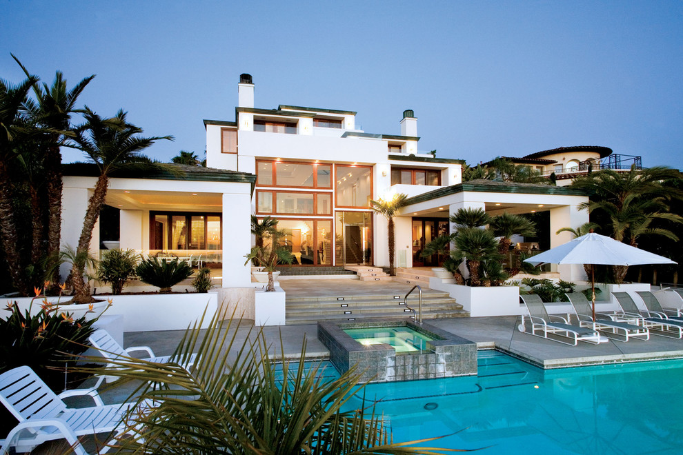 Exterior Stucco - Mediterranean - Pool - Los Angeles - by Naylor & Son ...