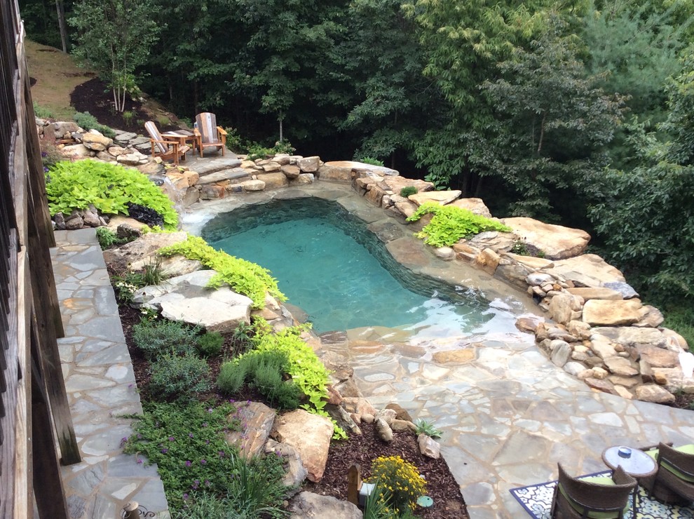 Fairview Mountain Poolscape - Tropical - Pool - Other - by Splash ...