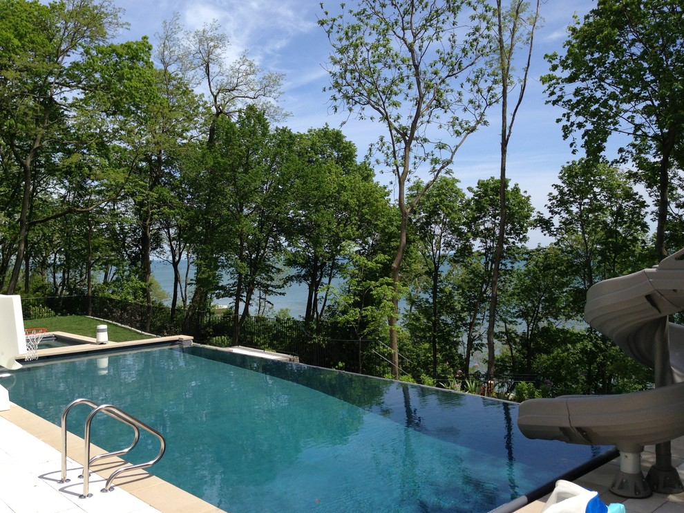Family Fun Infinity Pool - Traditional - Pool - Chicago - by Boilini ...