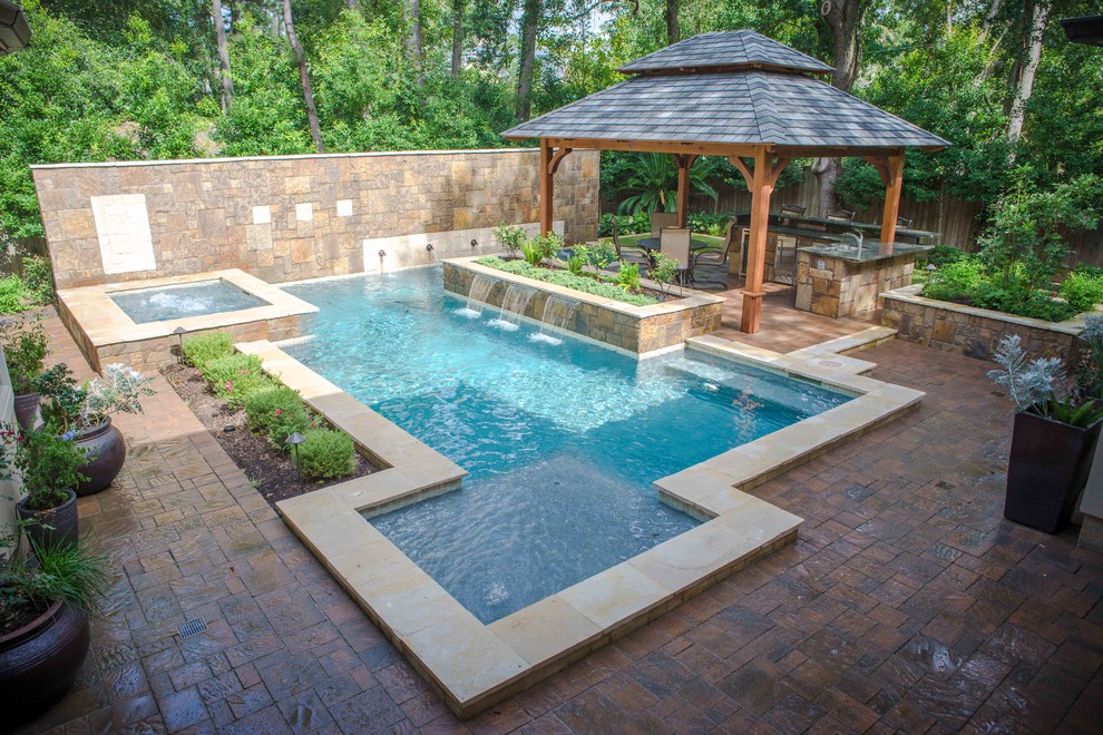 Family Gathering Backyard - Traditional - Pool - Houston - by Mirror ...