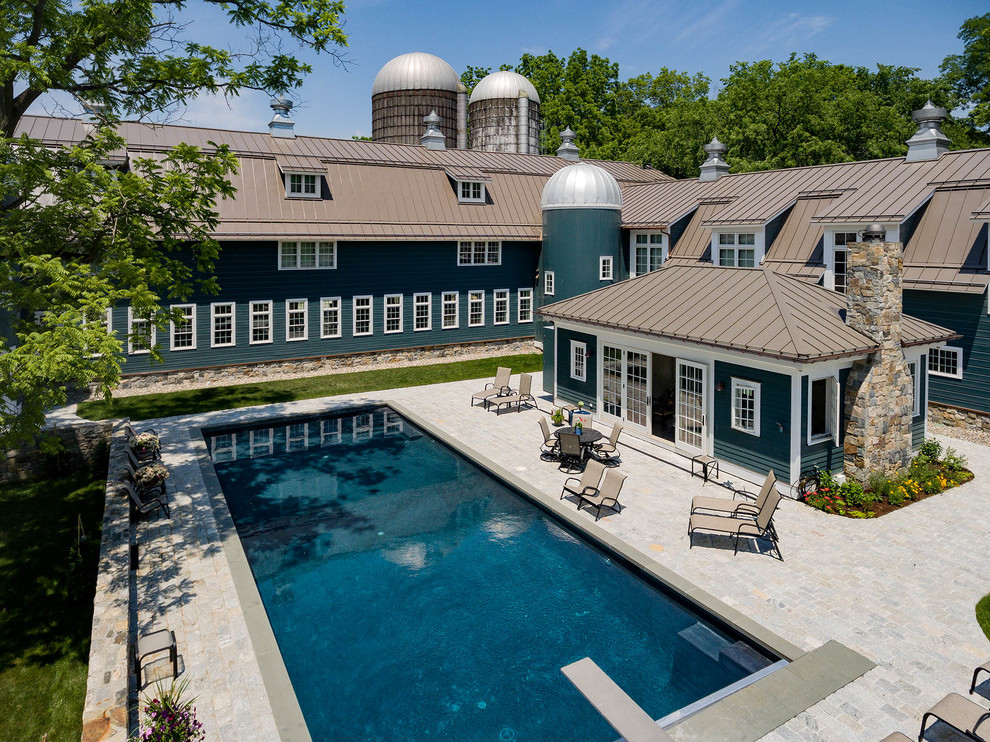 Family Sports Barn - Farmhouse - Pool - New York - by Crisp Architects ...