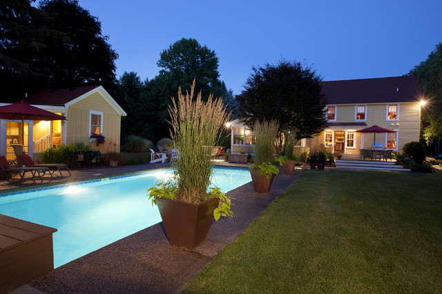 Farm Exterior-Back - Traditional - Pool - Chicago - by Michael Abrams ...