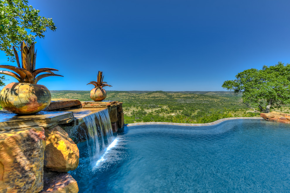 Faux Edge Pool In Sisterdale, TX - Rustic - Pool - Austin - by Keith ...