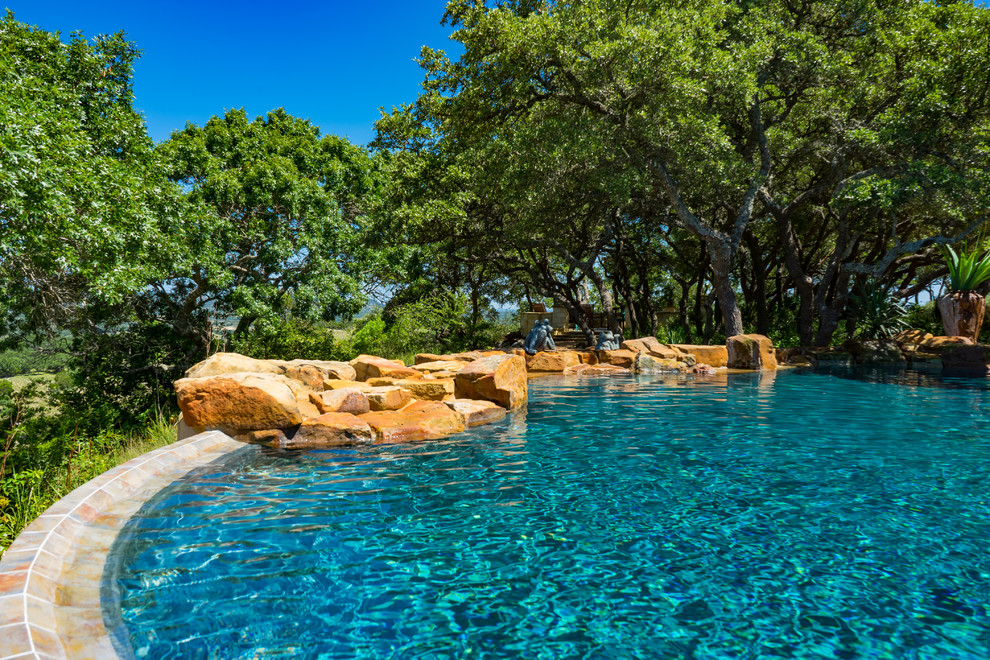 Faux Edge Pool In Sisterdale, TX - Rustic - Pool - Austin - by Keith ...