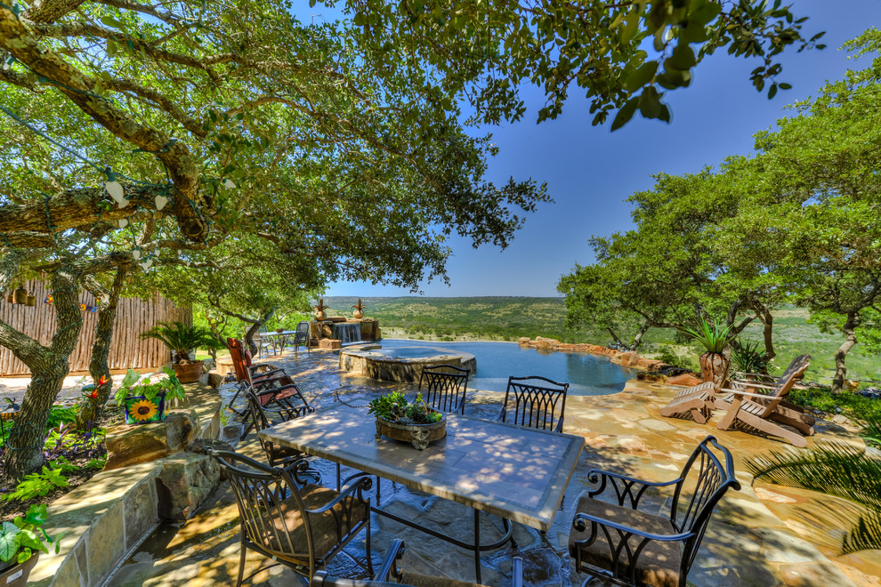 Faux Edge Pool In Sisterdale, TX - Rustic - Pool - Austin - by Keith ...
