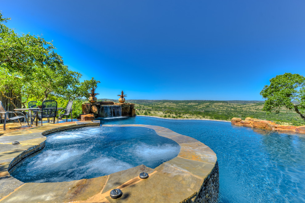 Faux Edge Pool In Sisterdale, TX - Rustic - Pool - Austin - by Keith ...