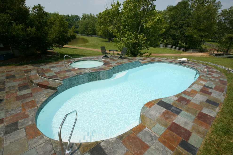 fiberglass pools - Mediterranean - Pool - Burlington - by Poolscapes of ...