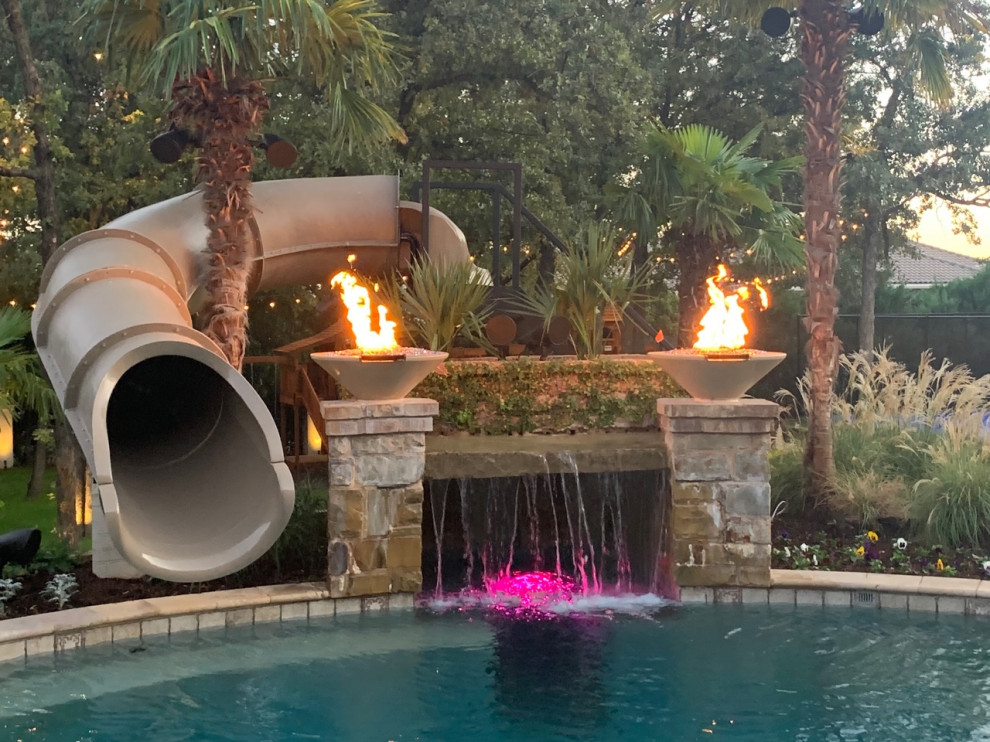 Fire Bowl Installation - Dallas - Transitional - Pool - Dallas - by ...