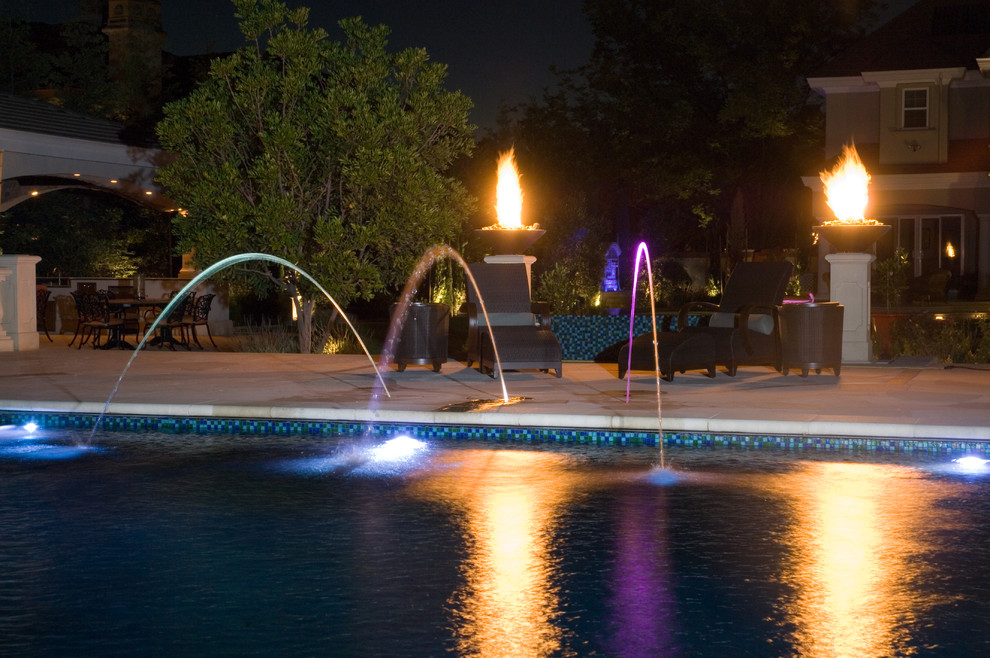 fire bowls and fiber optic - Mediterranean - Pool - San Francisco - by ...