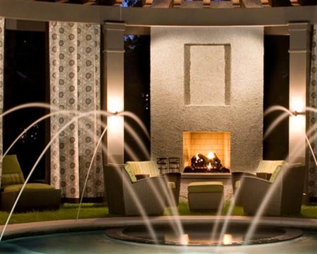 Fireplace - Modern - Pool - Atlanta - by Bennett Design & Landscape | Houzz