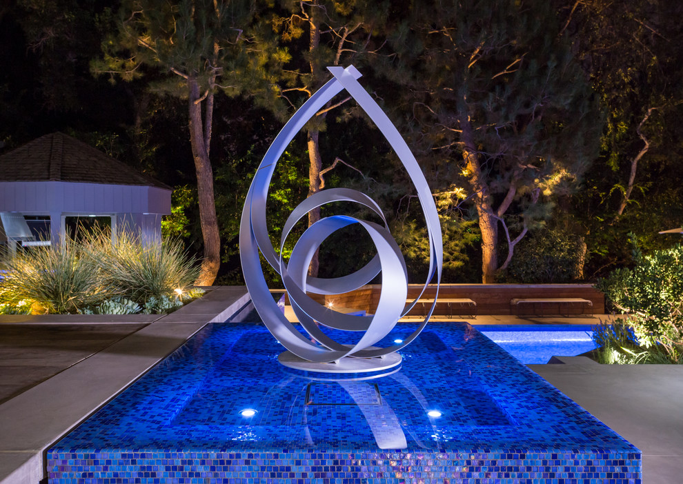 Floating Stainless Steel Sculpture - Modern - Pool - Los Angeles - by ...