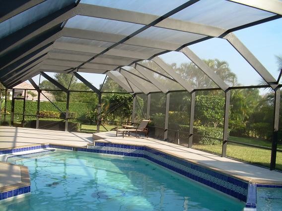 Florida Pool Enclosure Photos - Tropical - Swimming Pool & Hot Tub ...