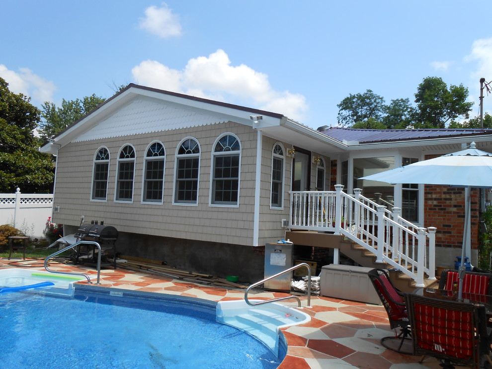 Florida room with pool house - Traditional - Pool - Other - by TLH ...