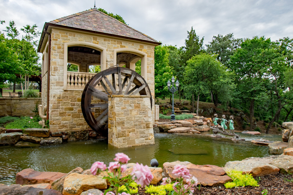Flower Mound French Water Wheel - Transitional - Pool - Dallas - by ...
