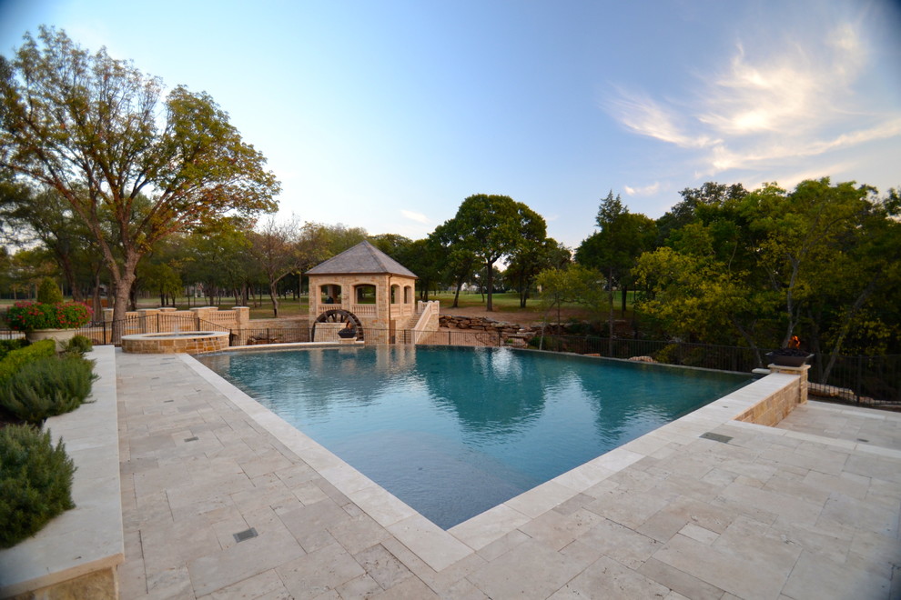 Flower Mound French Water Wheel - Transitional - Pool - Dallas - by ...