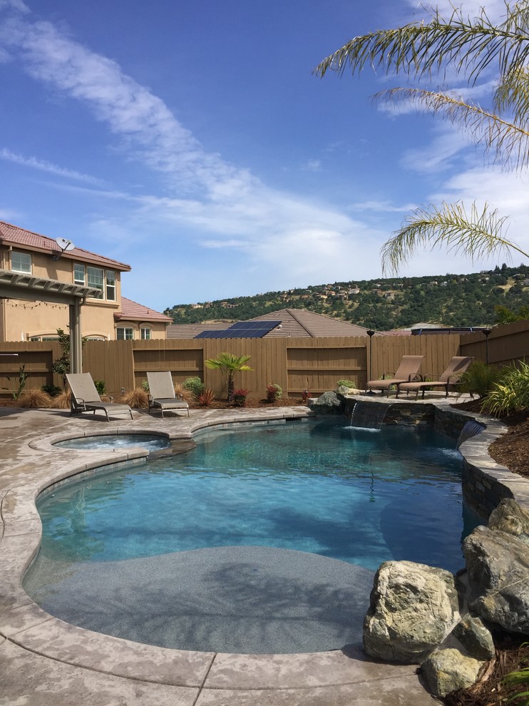 Folsom Water Fall Pool - Tropical - Pool - Sacramento - by Premier ...