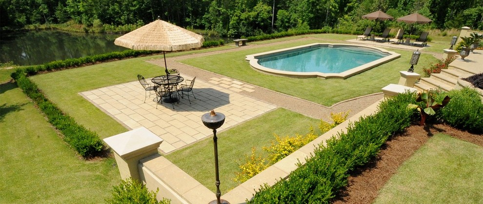 Formal Courtyard pool - Traditional - Pool - Atlanta - by Boscoe's ...