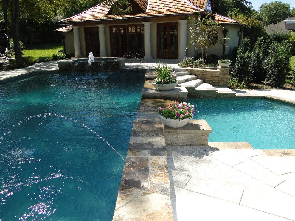Formal Pool Classic, Elegant, Calming - Traditional - Pool - Dallas ...