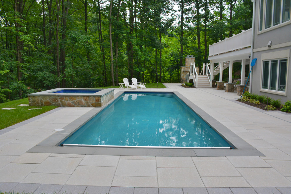 Formal Rectangular Pool - Modern - Pool - Baltimore - by Rhine ...
