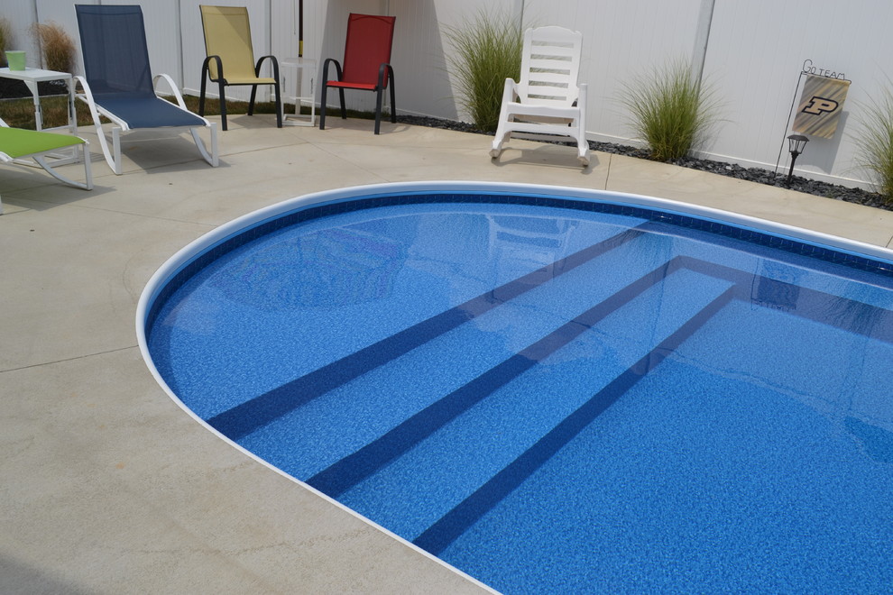 Fort Wayne with tanning ledge - Traditional - Pool - Other - by ...