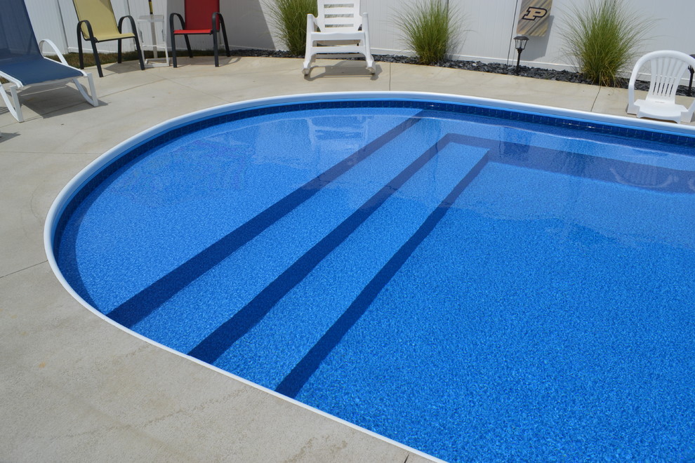 Fort Wayne with tanning ledge - Traditional - Pool - Other - by ...