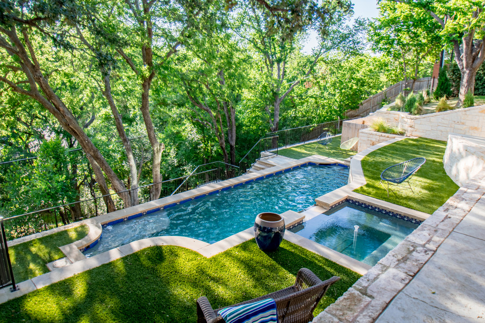Fort Worth Extreme Hillside Pool, Spa & Outdoor Living - Minimalistisch ...