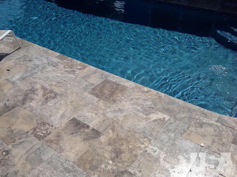 FP Silver Pavers - Modern - Pool - Miami - by USA Marble LLC | Houzz