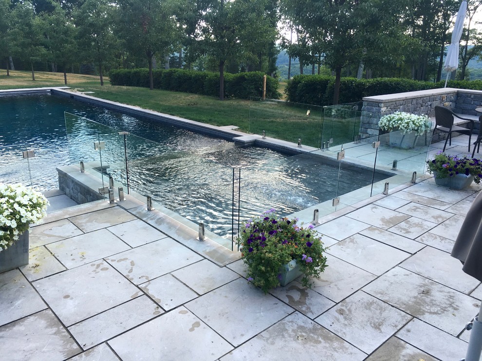Frameless Glass Spa Fence - Roxbury CT 1 - Contemporary - Pool - New ...