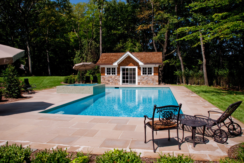 Franklin Lakes NJ Custom Contemporary Swimming Pool NJ - Traditional ...
