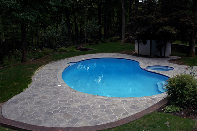 Franklin Lakes, NJ Fieldstone - Traditional - Pool - New York - by ...