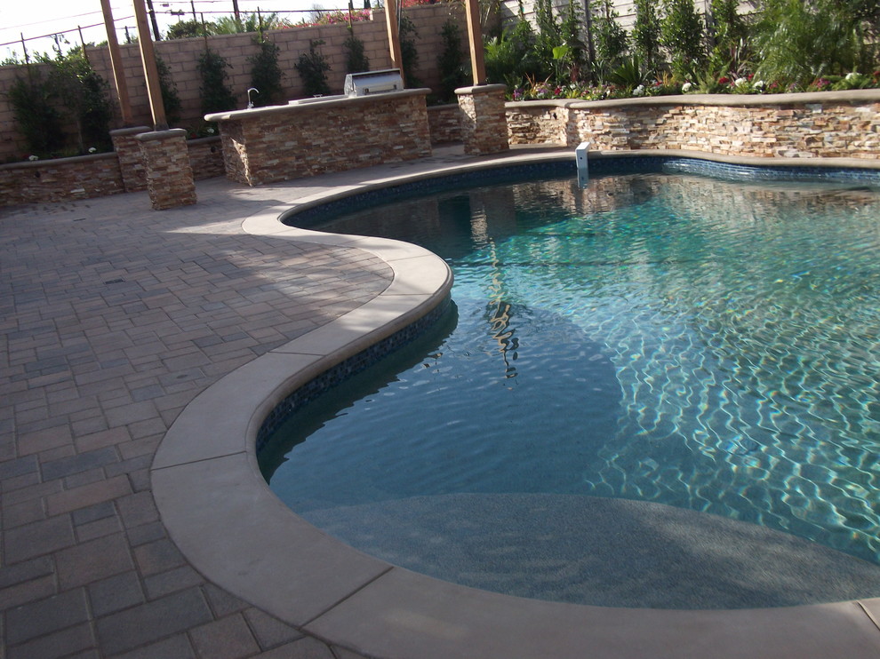 Free-Form Lagoon Style Pool-Northridge - Mediterranean - Pool - Los ...