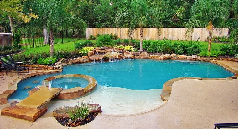 Free Form Pools - Modern - Pool - Houston - by Signature Pools of Texas ...