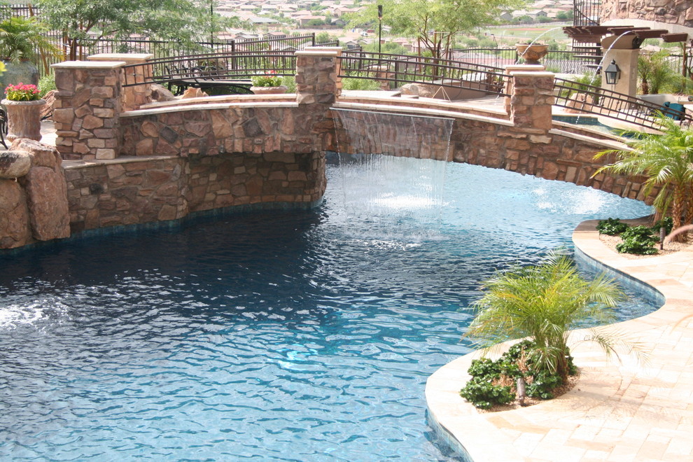 Free form tropical pool - Tropical - Pool - Phoenix - by Cameo Pools ...