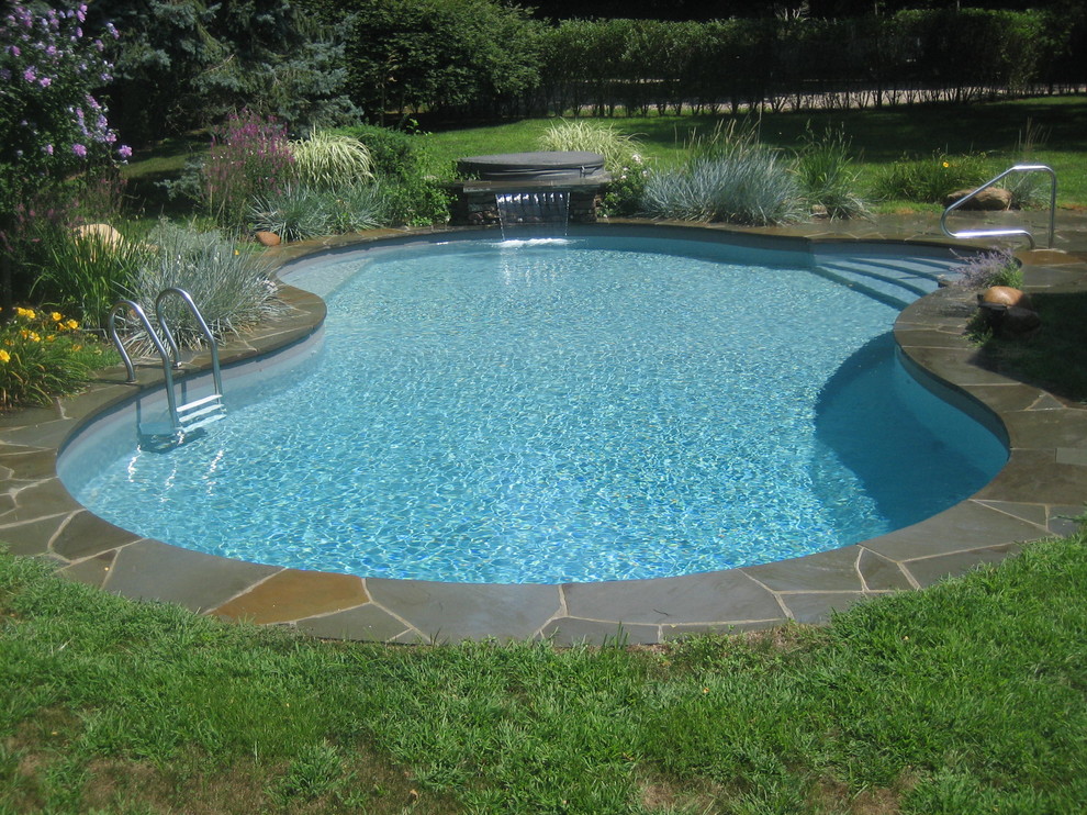 Free Form Vinyl Pool - Tropical - Pool - New York - by Minogue Bros ...