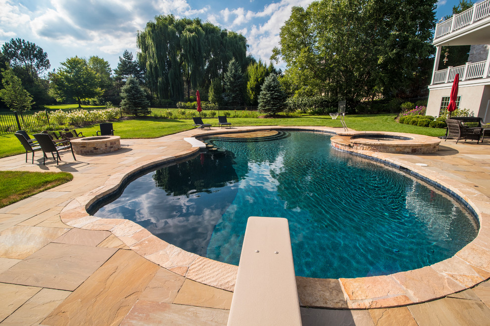 Freeform Pool in Libertyville, IL - Traditional - Pool - Chicago - by ...
