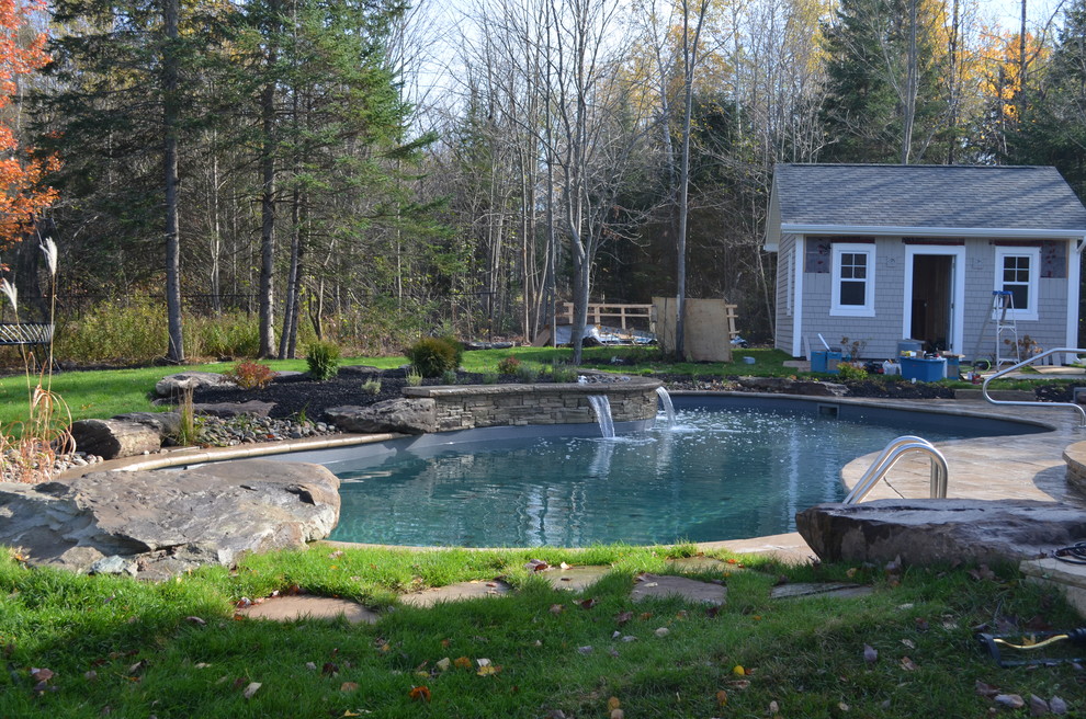 Freeform Pool - Rustic - Pool - Other - by Waterworks Pools & Spas | Houzz