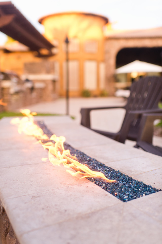 Freeform Pool with Grotto Cave Swim-up Bar - Tropical - Pool - Phoenix ...