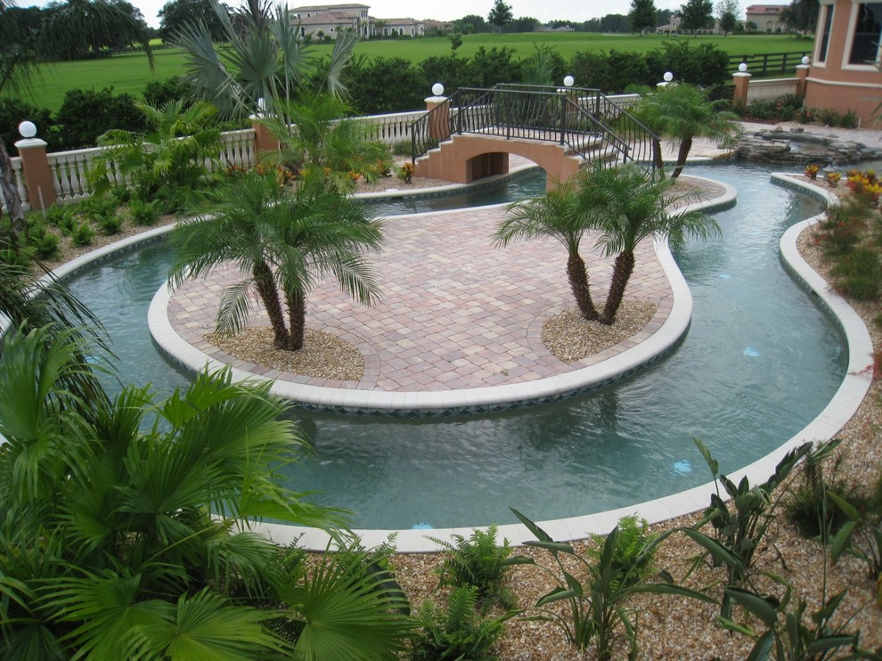 Freeform Pools - Tropical - Pool - Tampa - by Blue Sky Pools | Houzz