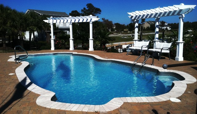 Freeform Pools Stone Coping Fiberglass Pool Traditional Pool Wilmington By Hampstead