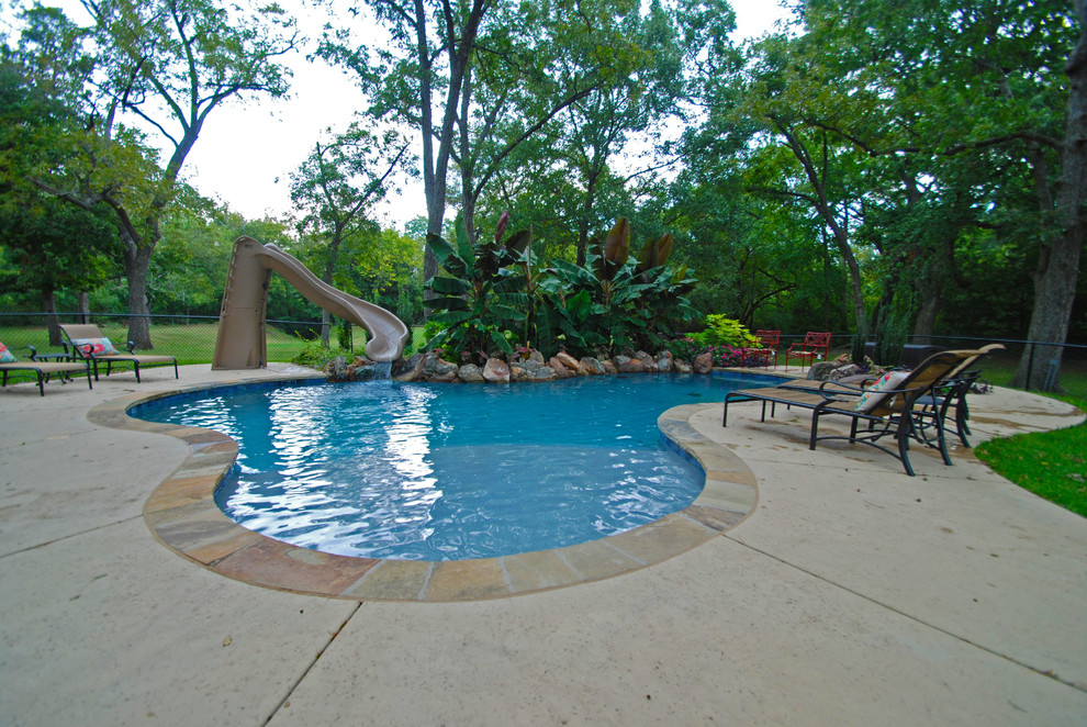 Freeform Swimming Pool - Tropical - Pool - Dallas - by Allison ...